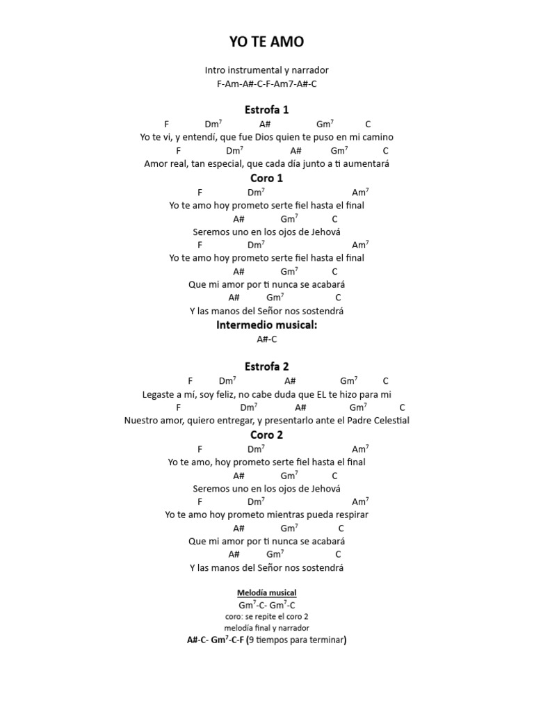 Yo Te Amo | PDF