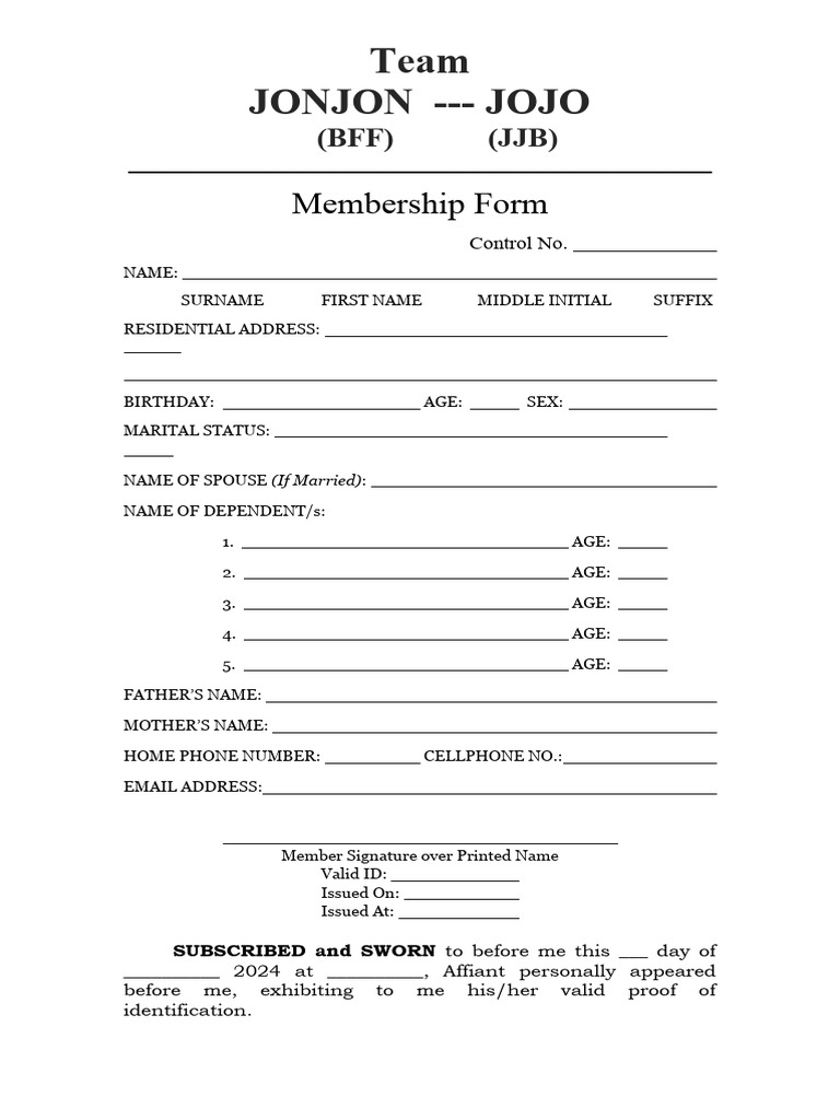 Membership Form | PDF