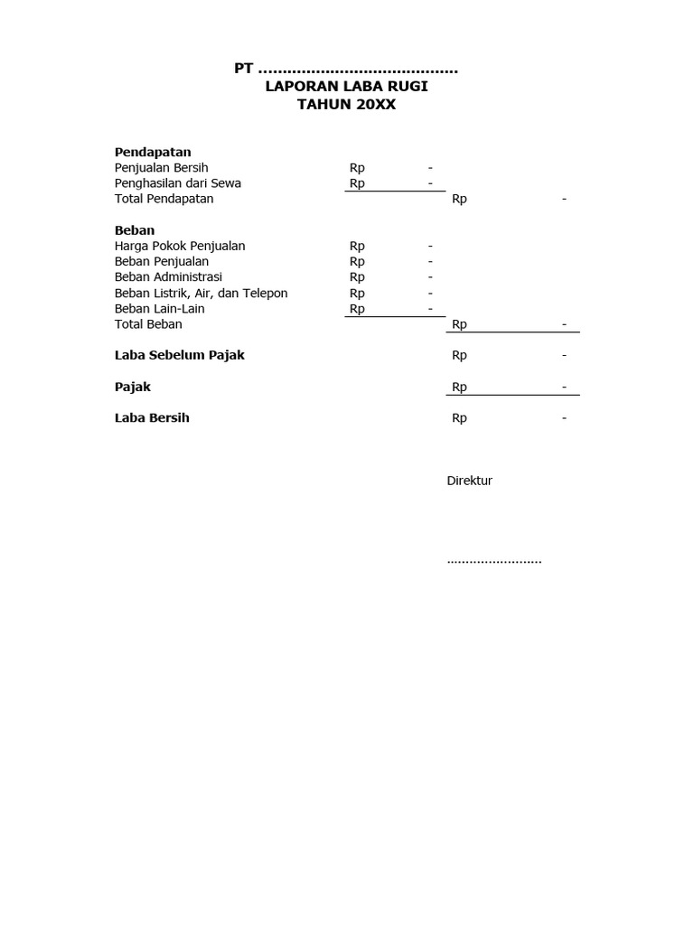 Contoh Laporan Keuangan | PDF | Pengelolaan Keuangan & Uang