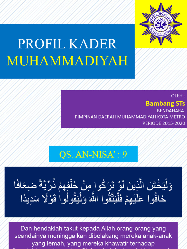 Profil Kader Muhammadiyah FIX - Ust Bambang BA PCM MT | PDF | Karier ...