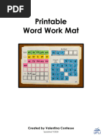 Word Work Velcro Mat: Created by Valentina Contesse | PDF | Latin ...