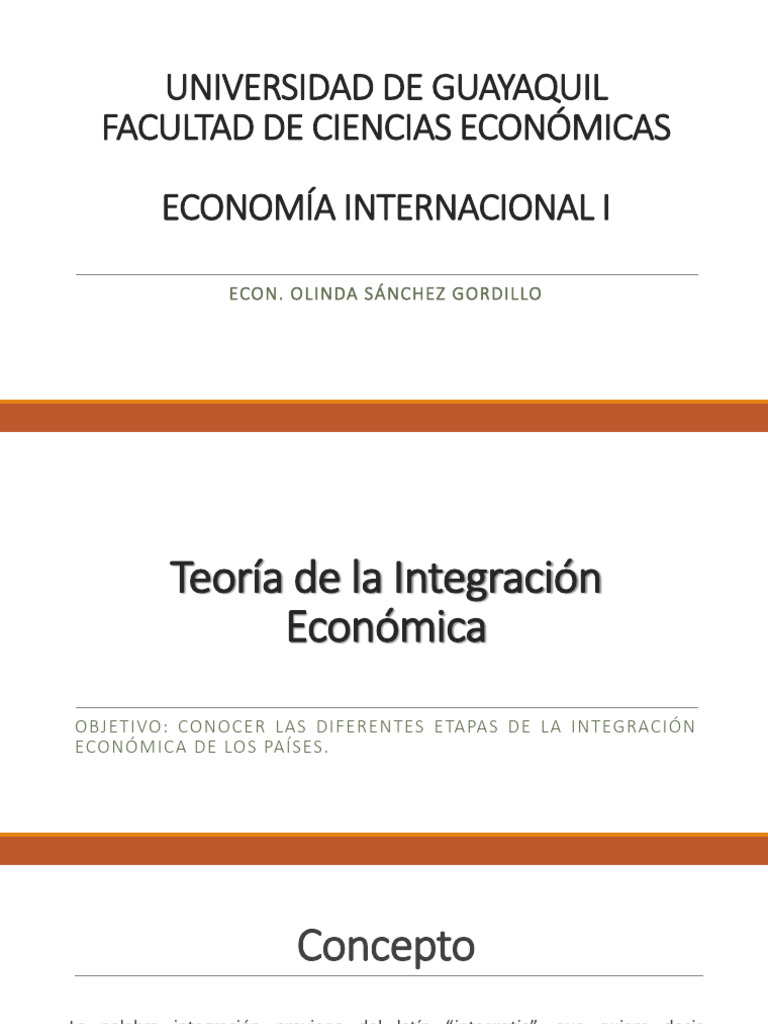 Teoria Integraci N Econ Mica | PDF | Economias | Comercio