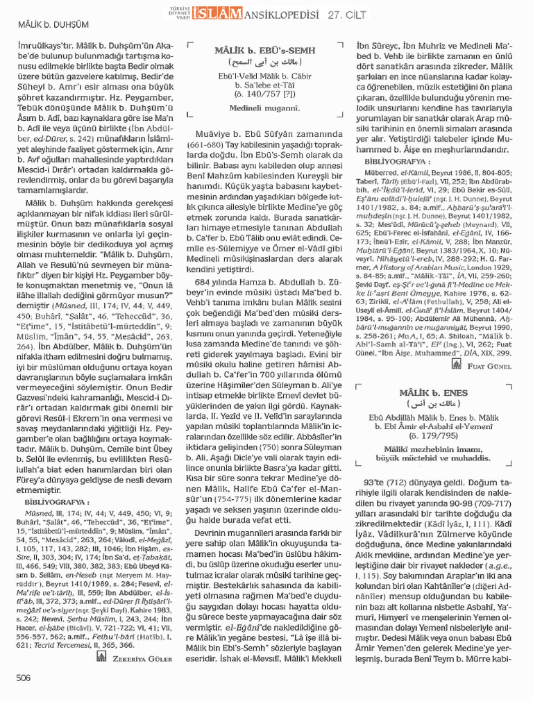 Enes B. Malik TDV | PDF