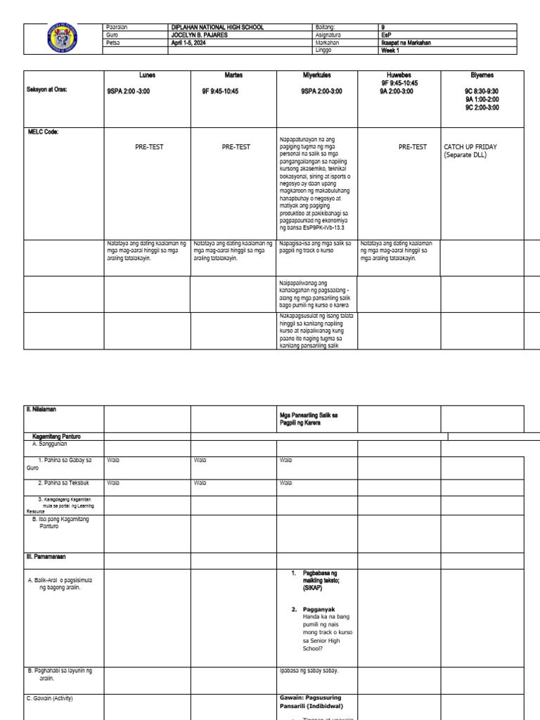 DLL 9 April 1-5, 2024 | PDF
