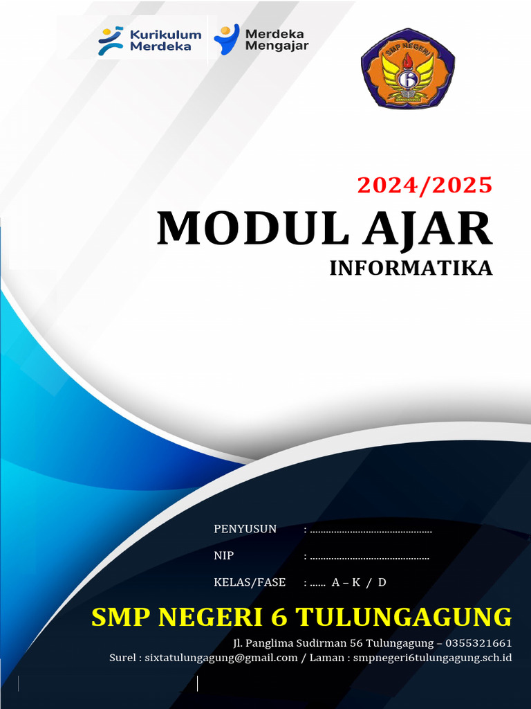 Contoh Cover Modul Ajar Pdf 