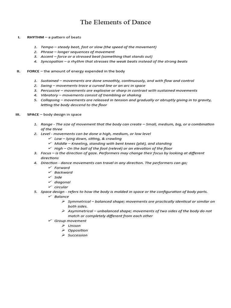 SPA (The Elements of Dance) | PDF