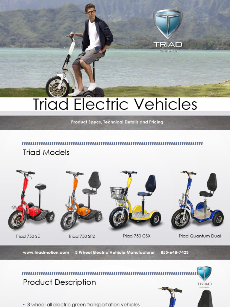 Triad 750 Electric Scooter Overview | PDF | List Price | Electric Car