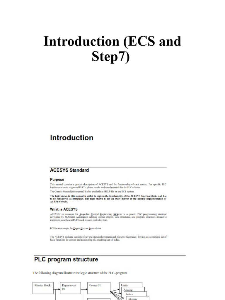 Introduction (ECS and Step7) | PDF | Computing