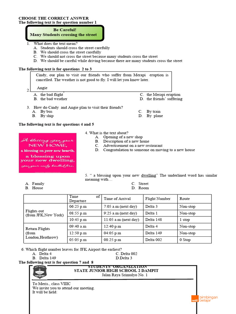 UN Bhs. Inggris SMP | PDF | Komodo Dragon | Lizard