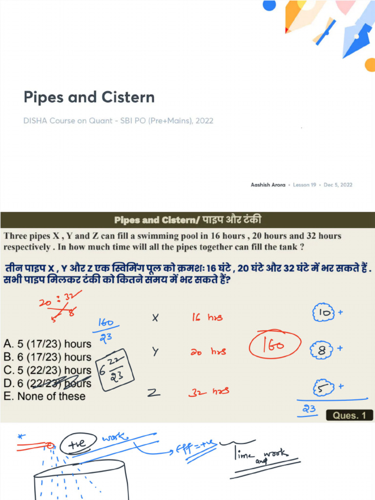 Pipes and Cistern With Anno | PDF