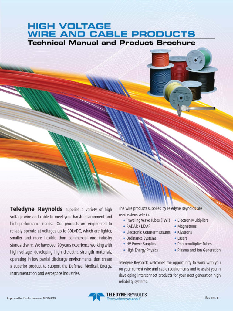Teledyne Wire Catalog 4.1.19-Landscape 10 - 11 | PDF | Electrical ...