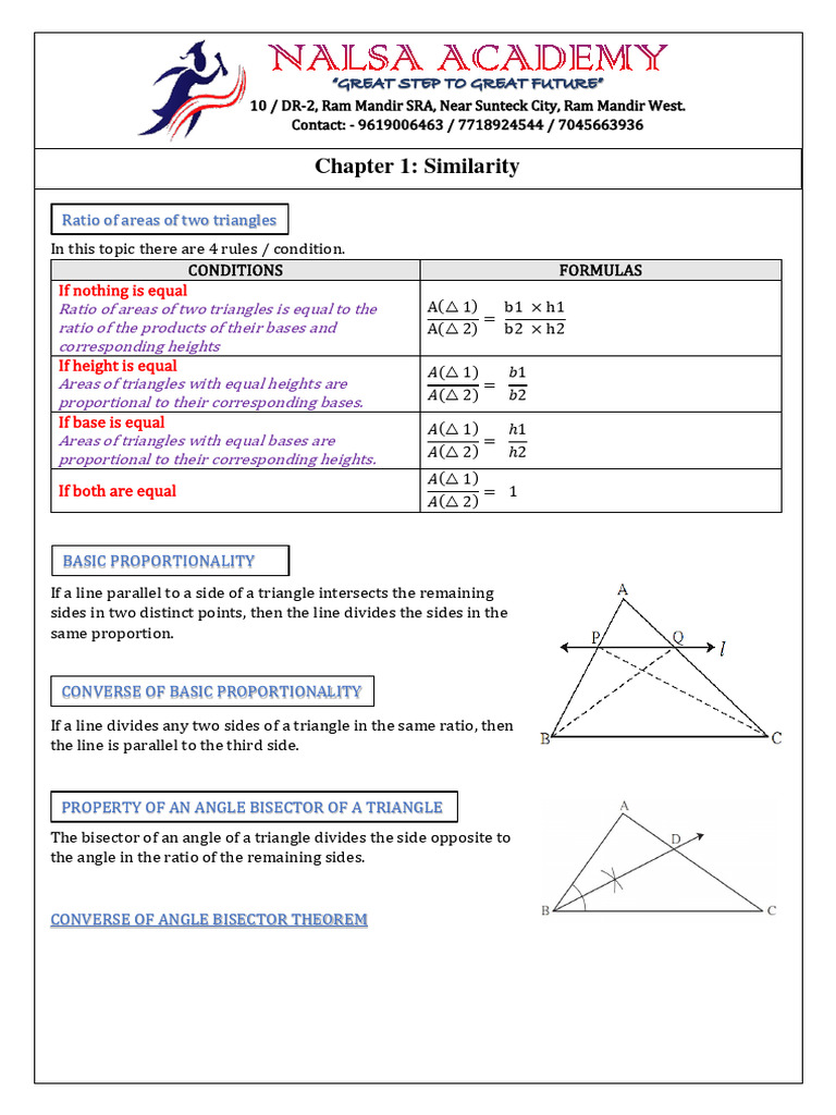 1. Similarity | Download Free PDF | Triangle | Area