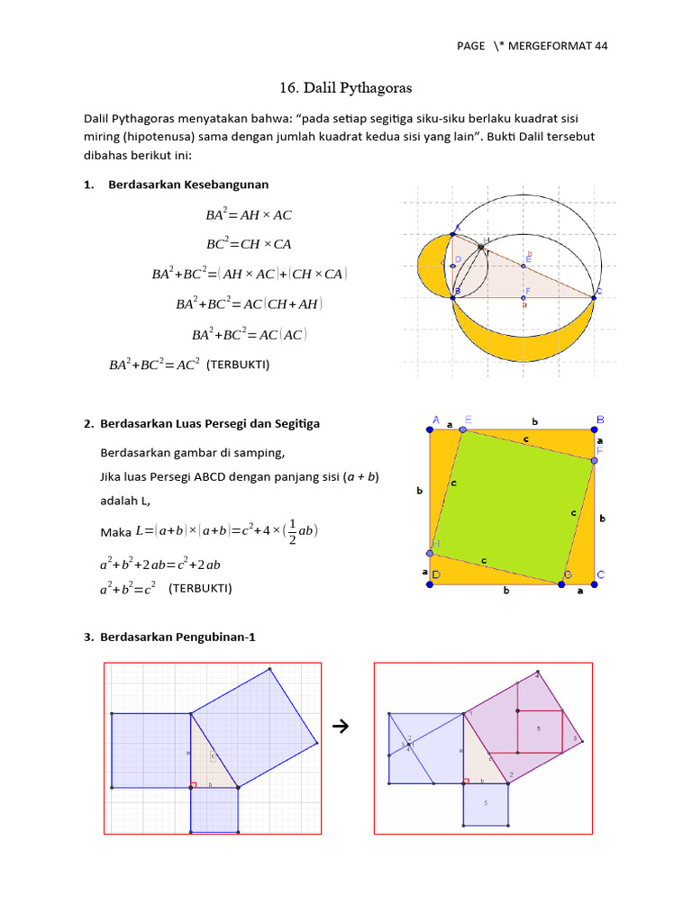 Dalil Pythagoras (45-54) | PDF