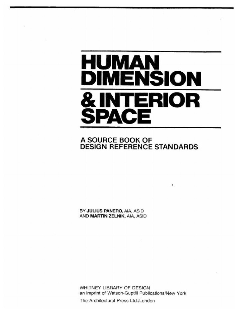 Human Dimension & Interior Space | PDF