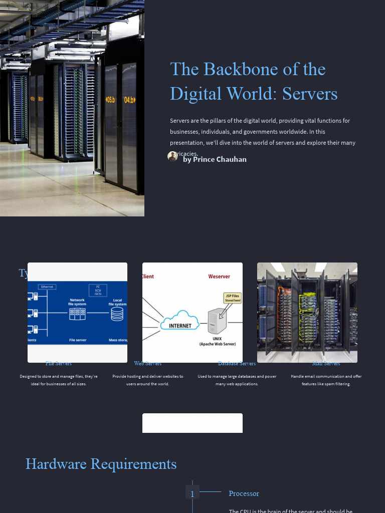 The Backbone of The Digital World Servers | PDF | Server (Computing ...
