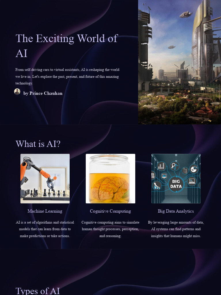 The Exciting World of AI | PDF | Artificial Intelligence | Intelligence ...
