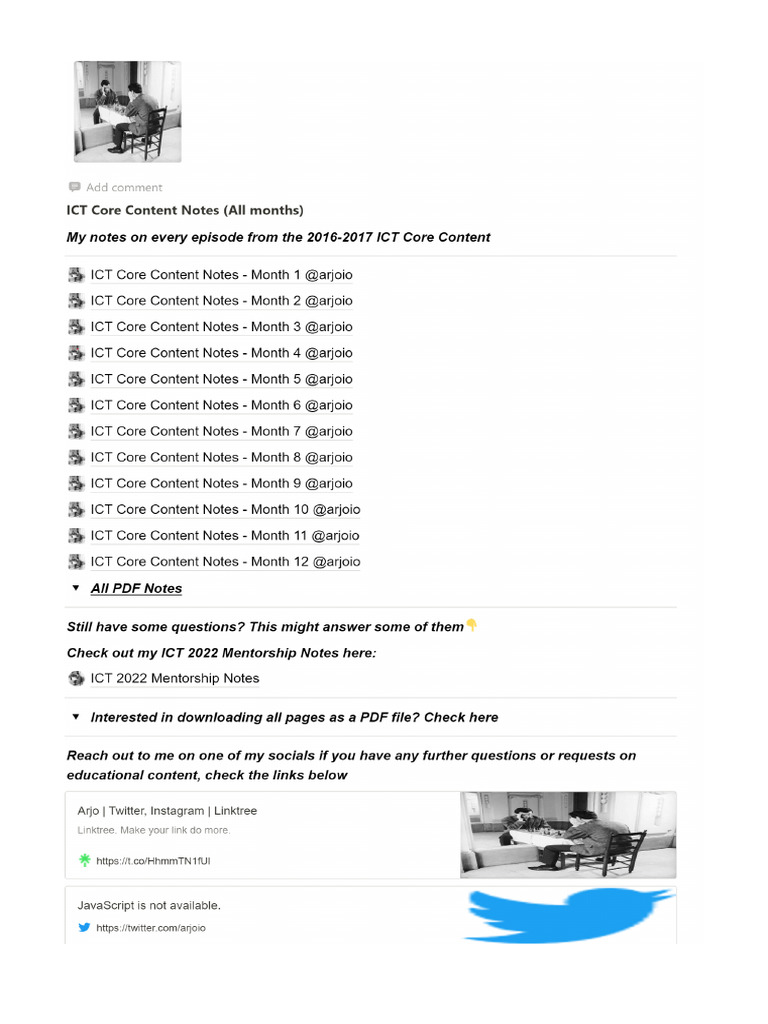 ICT Core Content Notes (All Months) | PDF