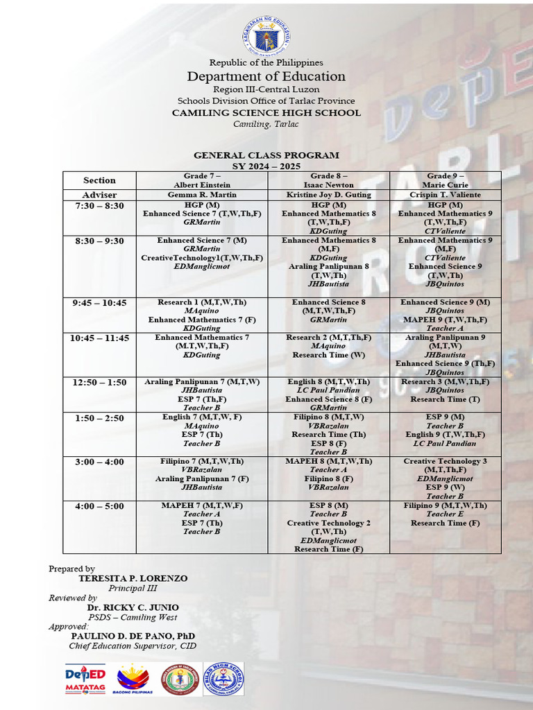 General Class Program A | PDF | Science