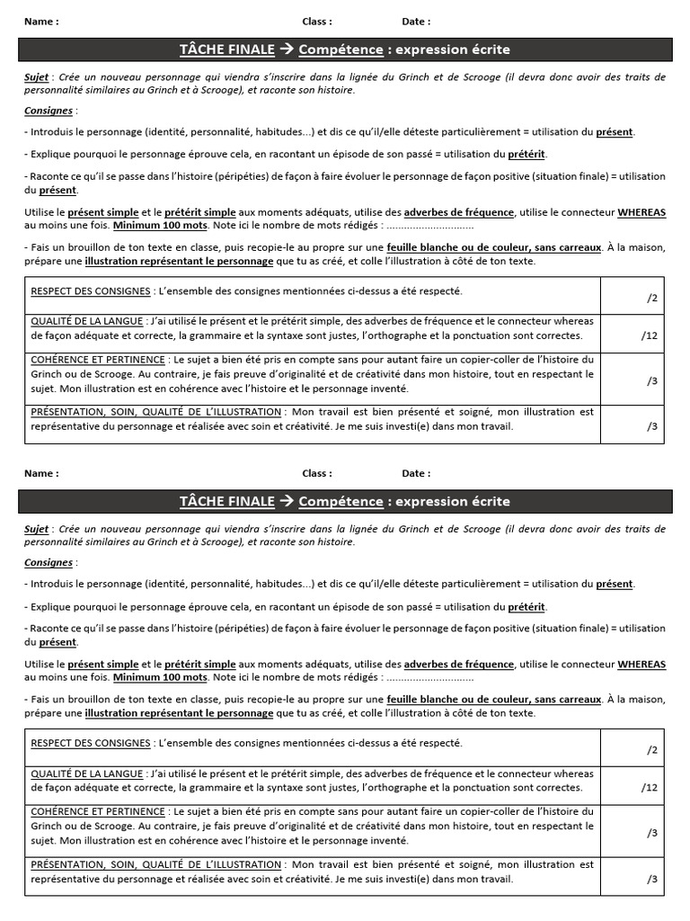 EE Tâche Finale | PDF | Adverbe | Linguistique