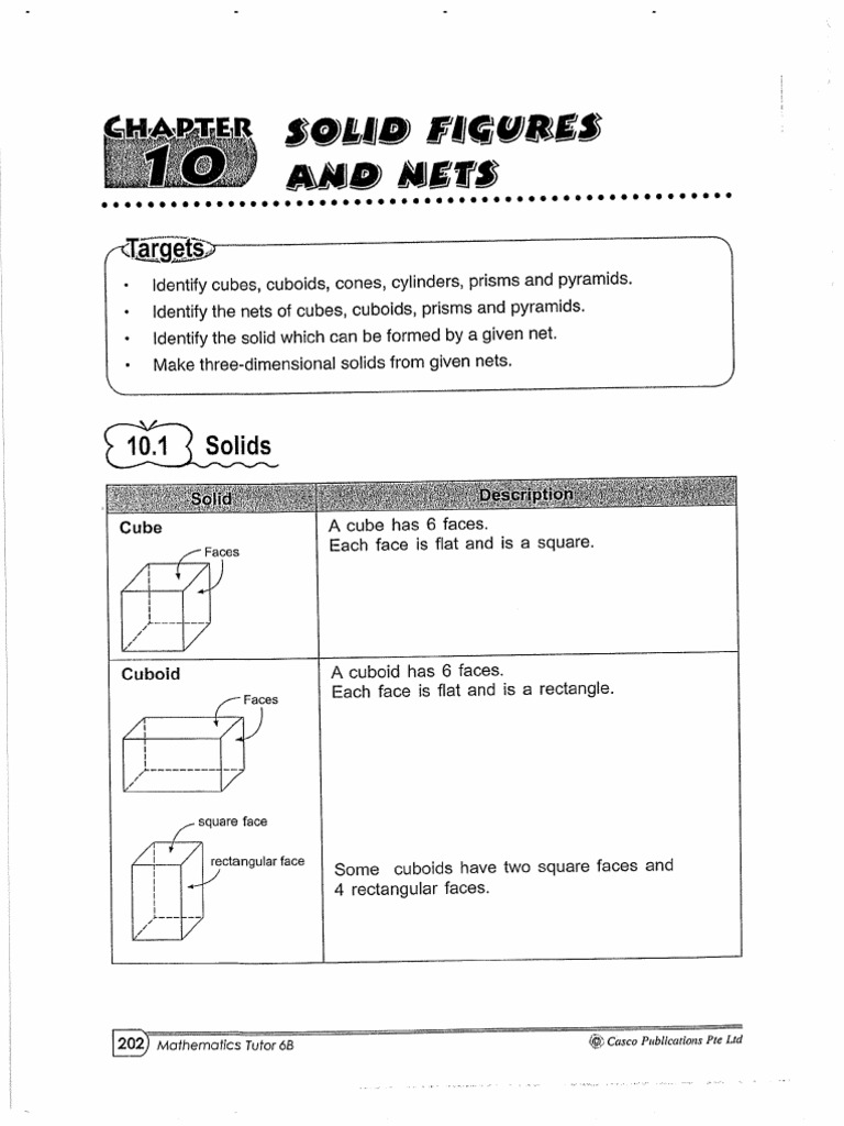 Chapter 10 - Solid Figures and Nets | PDF