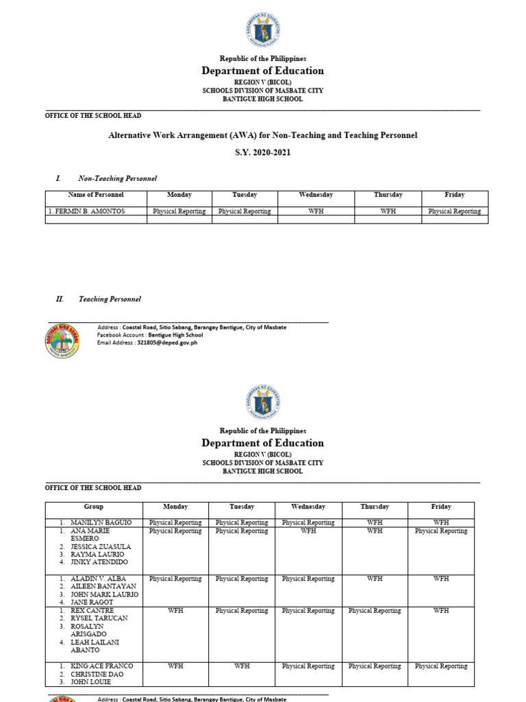Alternative Work Arrangement New2 | PDF