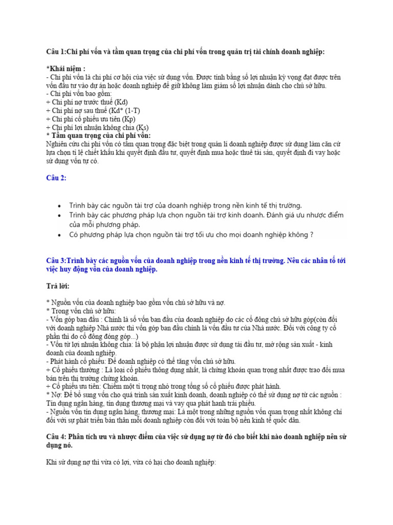 23 câu tự luận tcdn | PDF