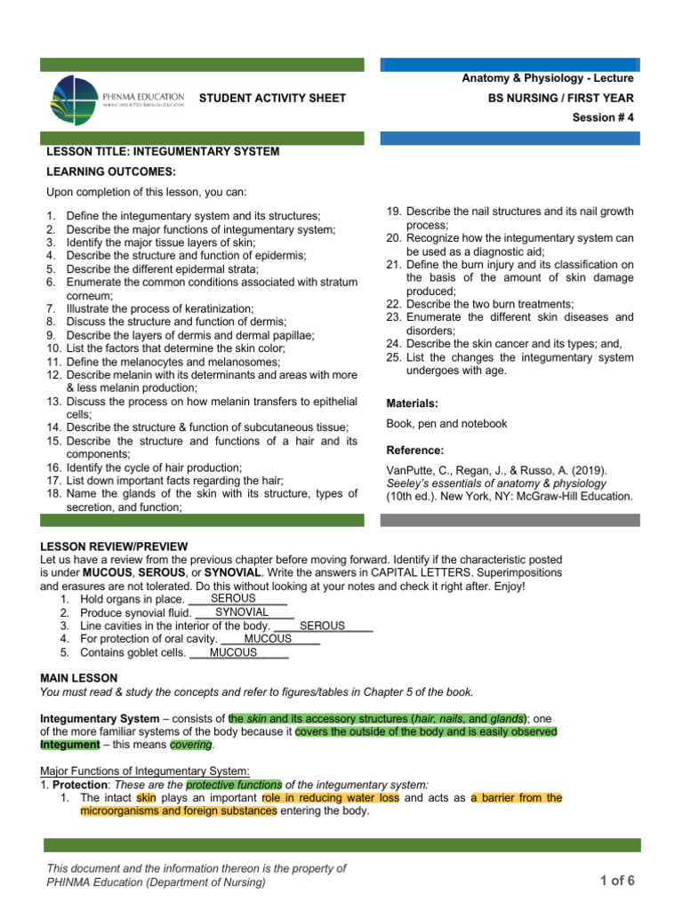 H Sas4 | PDF | Skin | Epidermis