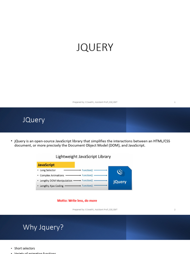 Jqueryin 38 BM | PDF | J Query | Document Object Model