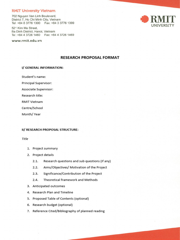 Phd Research Proposal Format | PDF