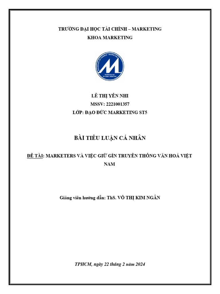 TLCN - ST5- Lê Thị Yến Nhi | PDF