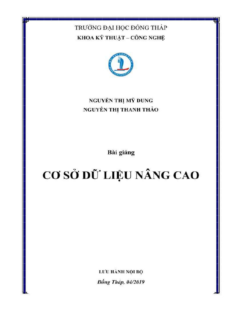 Bai Giang CSDL Nang Cao 1544 | PDF
