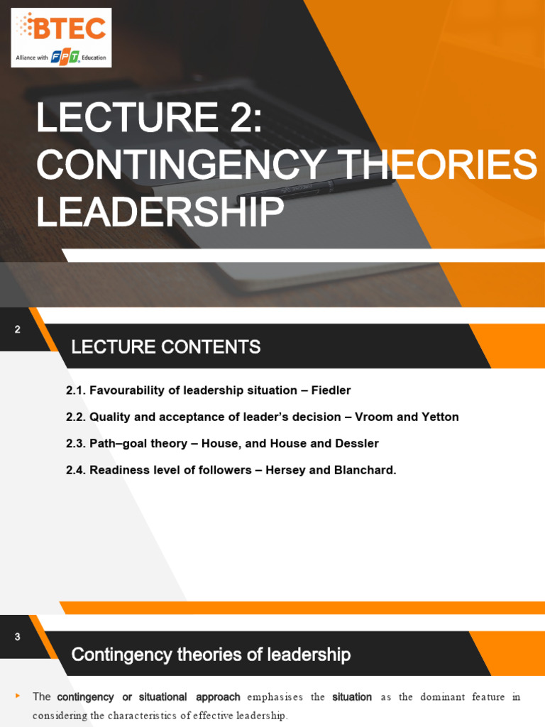 LM Lecture 2 - Contingency Theories of Leadership | PDF | Leadership ...