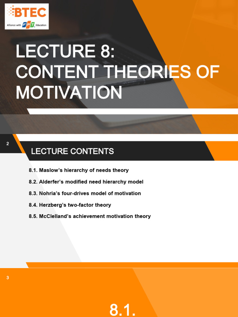 LM Lecture 8_Content theories of motivation | PDF | Motivational | Motivation