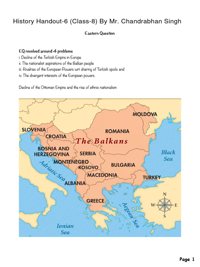 Handout-6 (Class-8) Eastern Question | PDF | German Empire | Otto Von ...