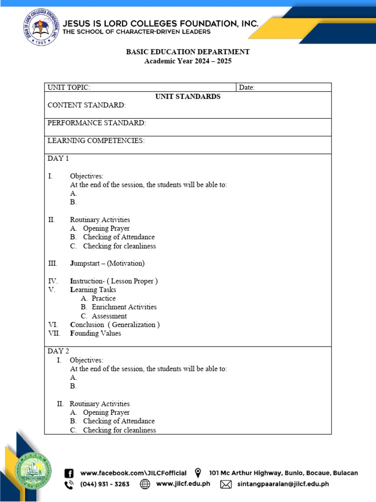 Learning Plan Template | PDF | Learning | Critical Thinking
