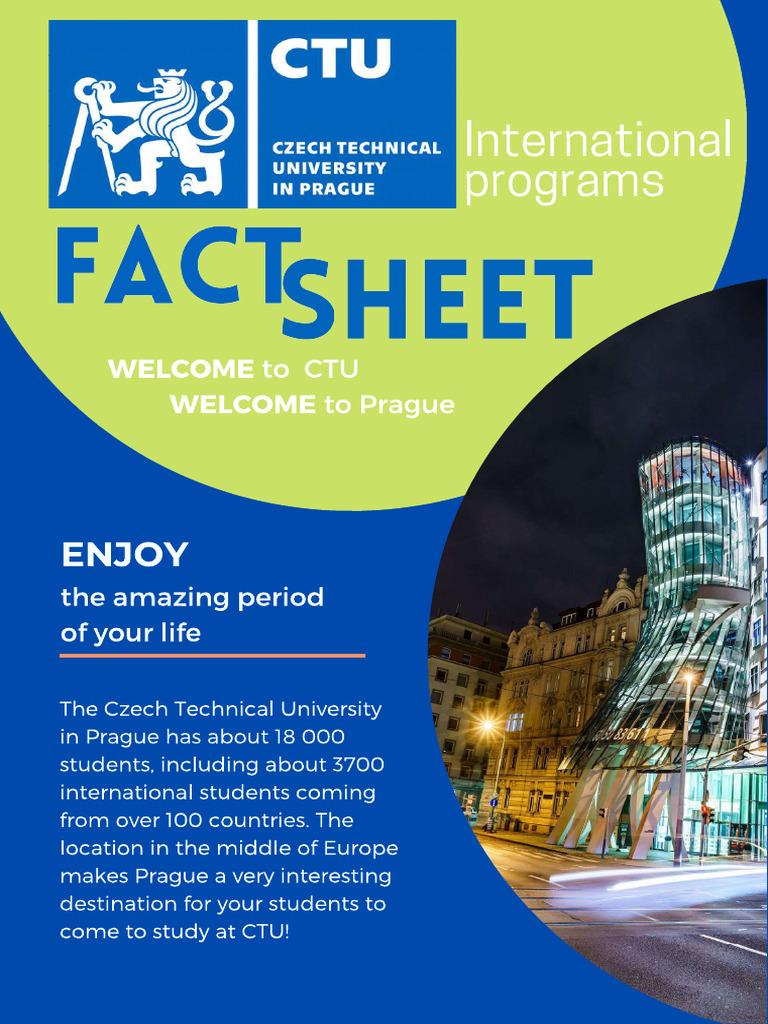 Fact-Sheet CTU-in-Prague 2023 24 | PDF