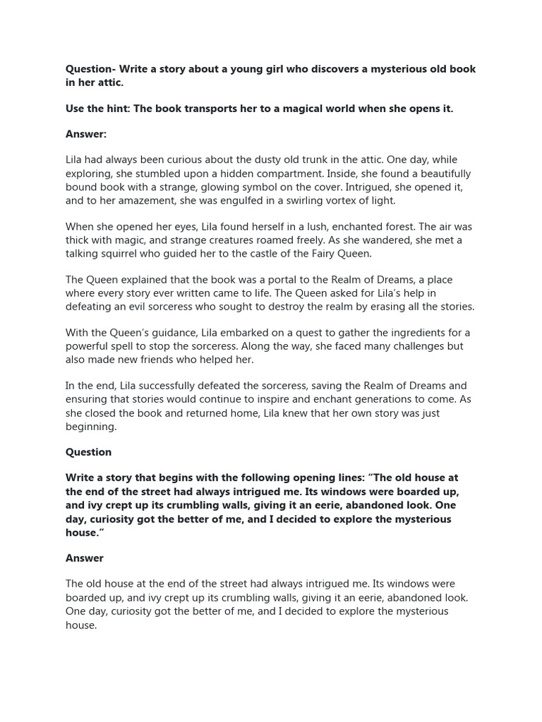 Story Using A Statement | PDF | Mystery, Thriller & Crime Fiction