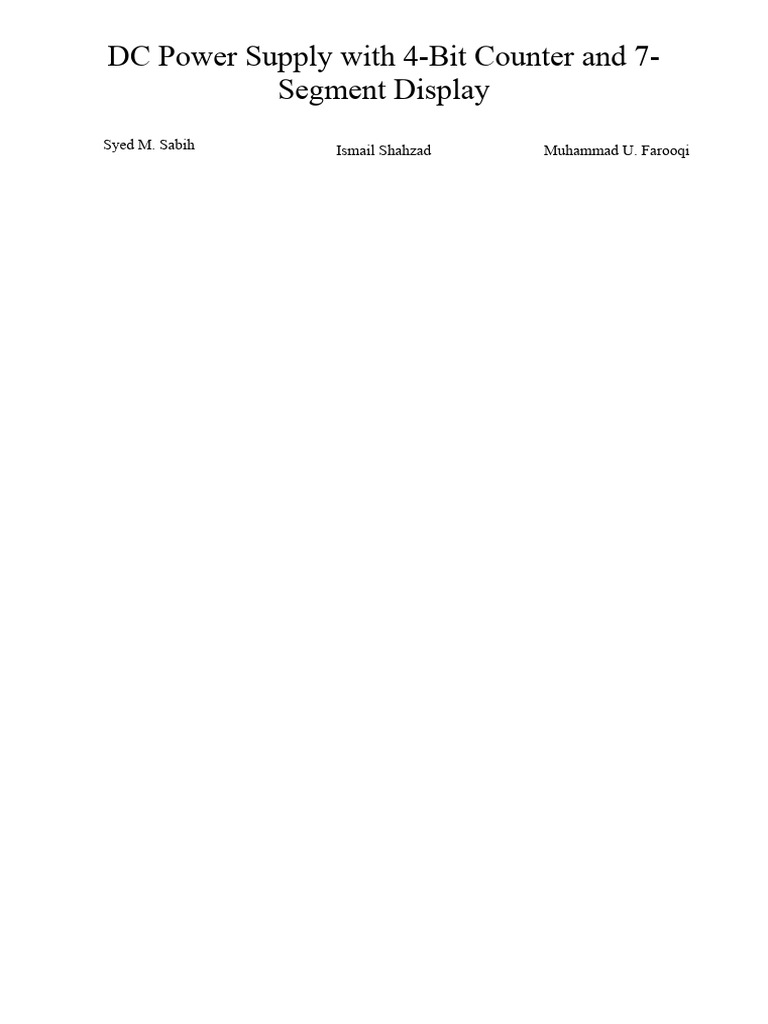 EE Report | PDF | Rectifier | Power Supply