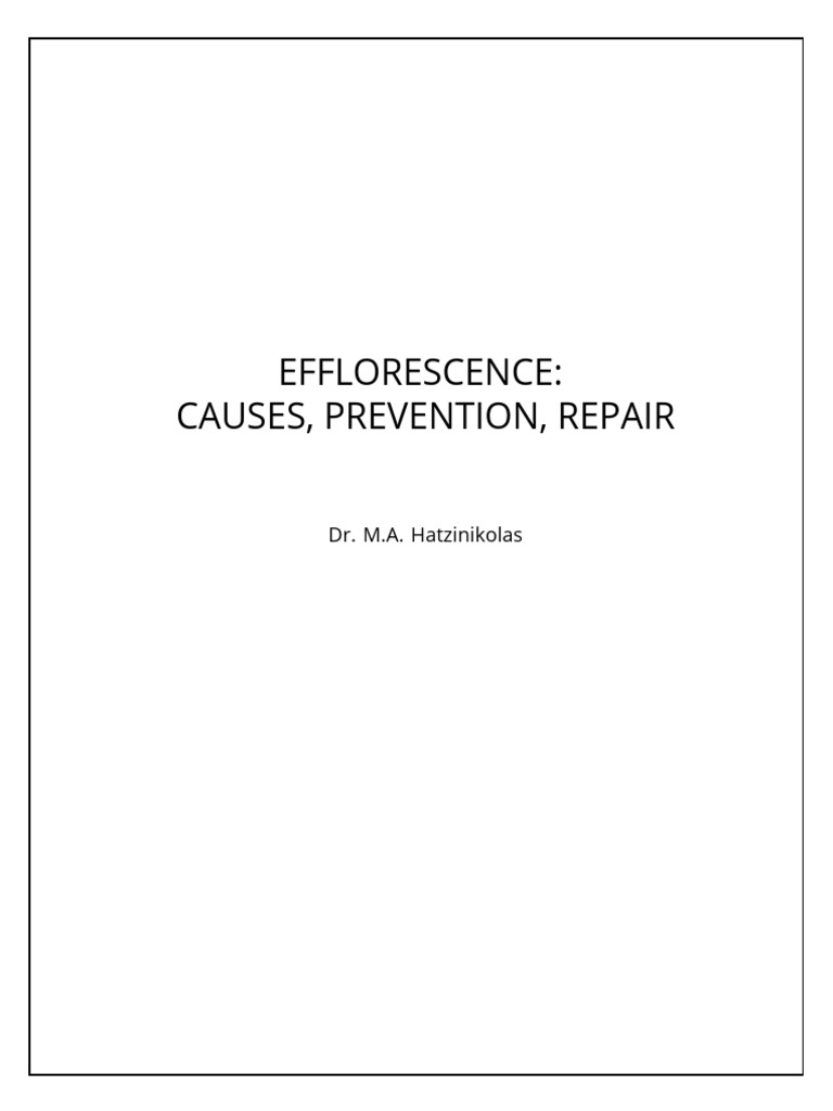 57 Efflorescence Causes Prevention Repair | PDF | Concrete | Lime ...