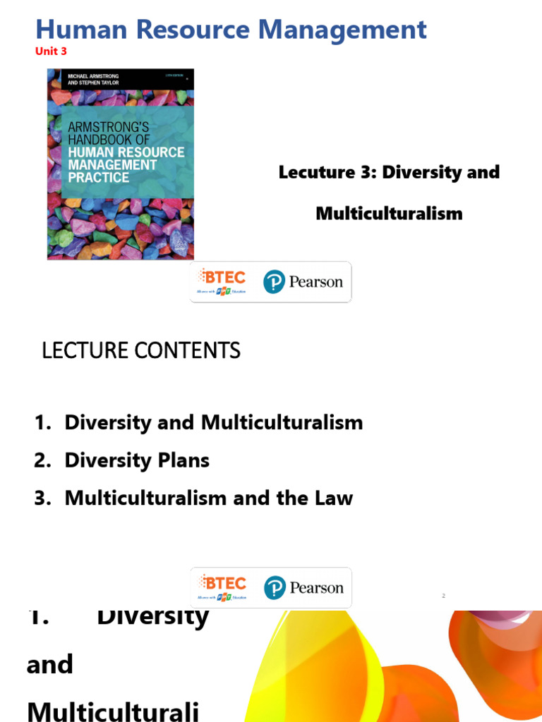 Human Resource Management - Lecture 3 | PDF | Diversity (Business ...