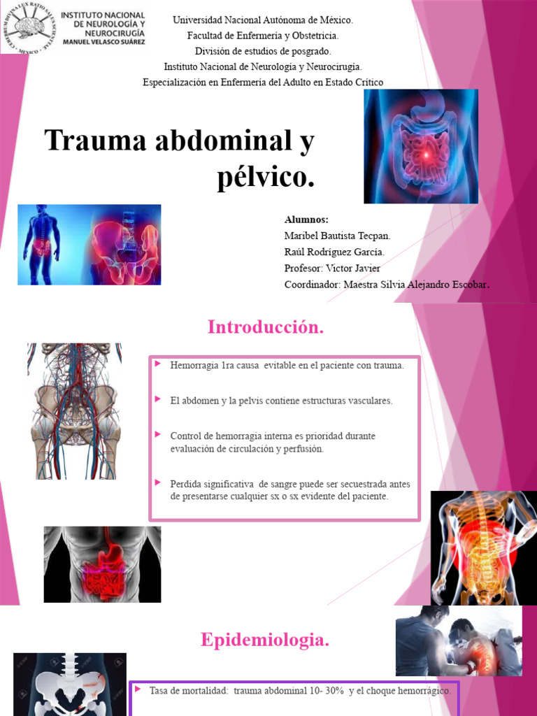 Traumatismo Abdominal, Pélvico y en El Embarazo Buena | PDF | Abdomen ...