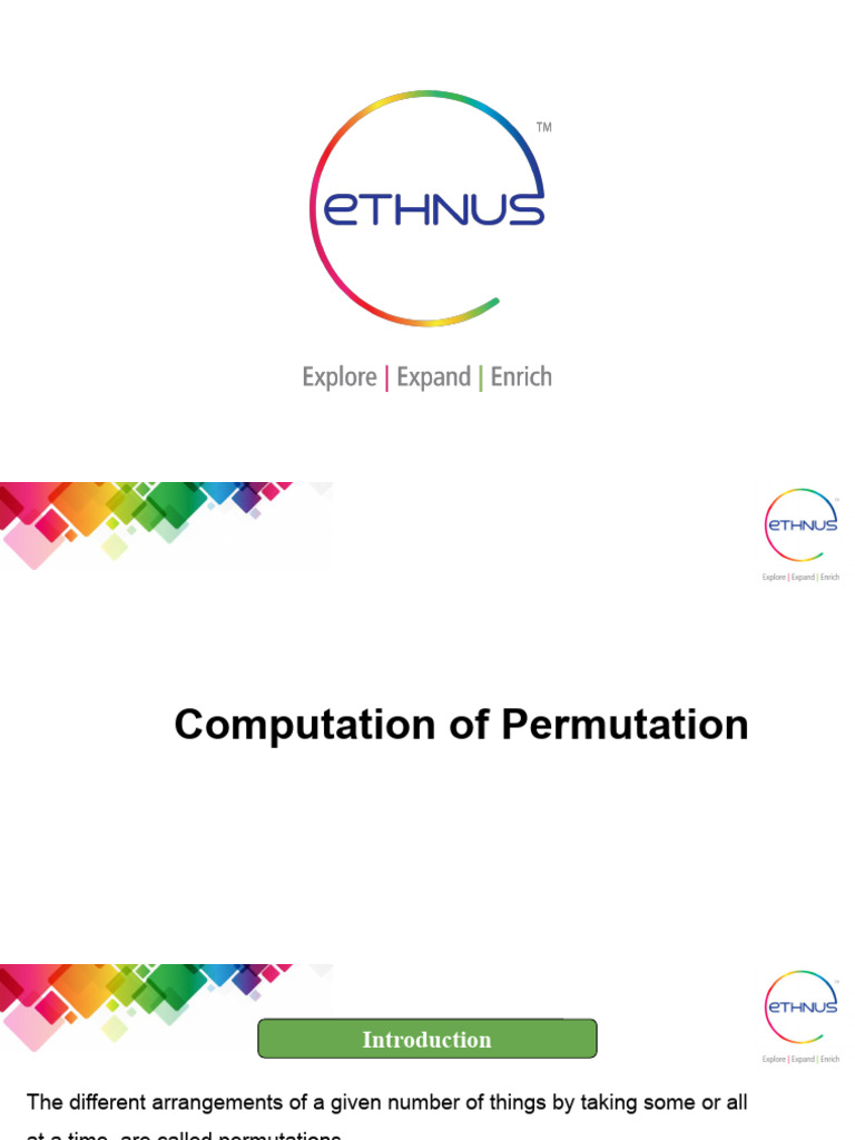 Computation of Permutation | PDF | Permutation