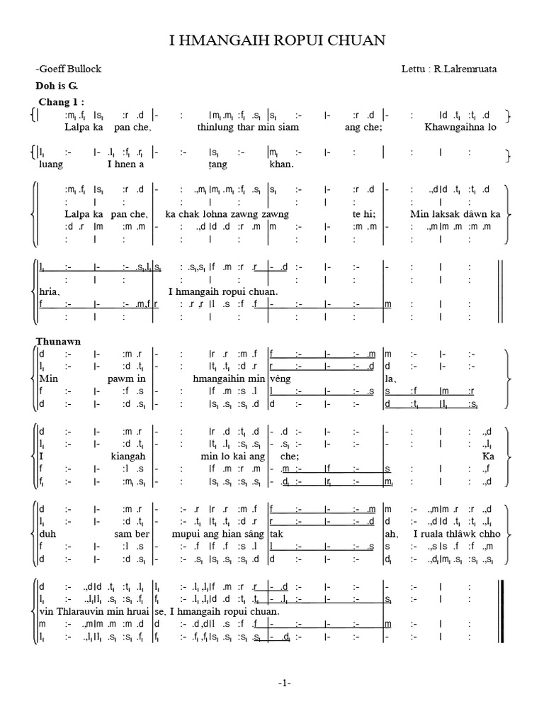 I Hmangaih Ropui Chuan | PDF