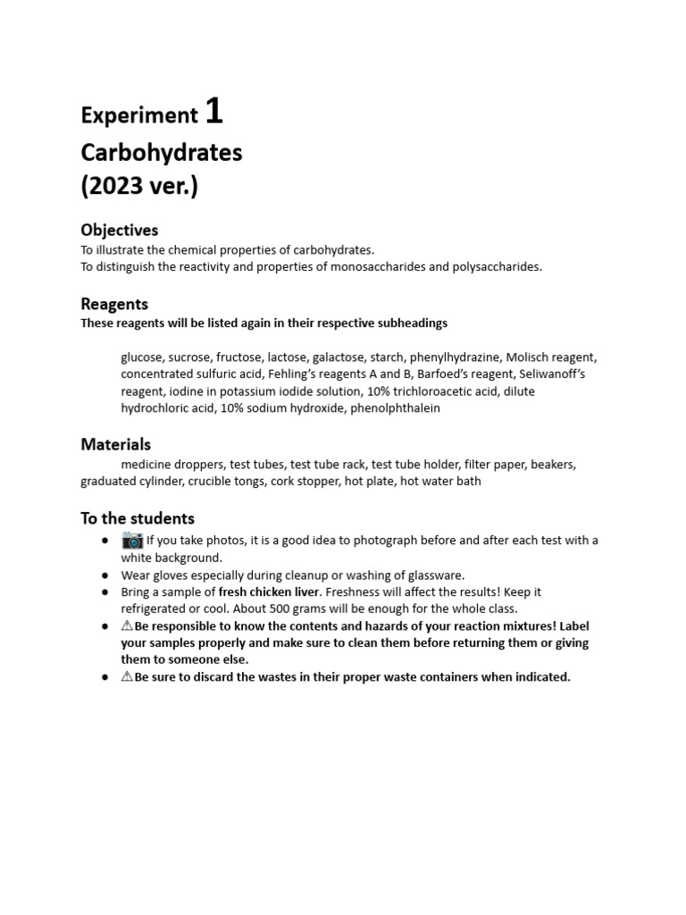 (Lab Manual Updated) Consolidated Modified Biochem Lab 1 Manual 1-7 - v2b | PDF | Buffer ...
