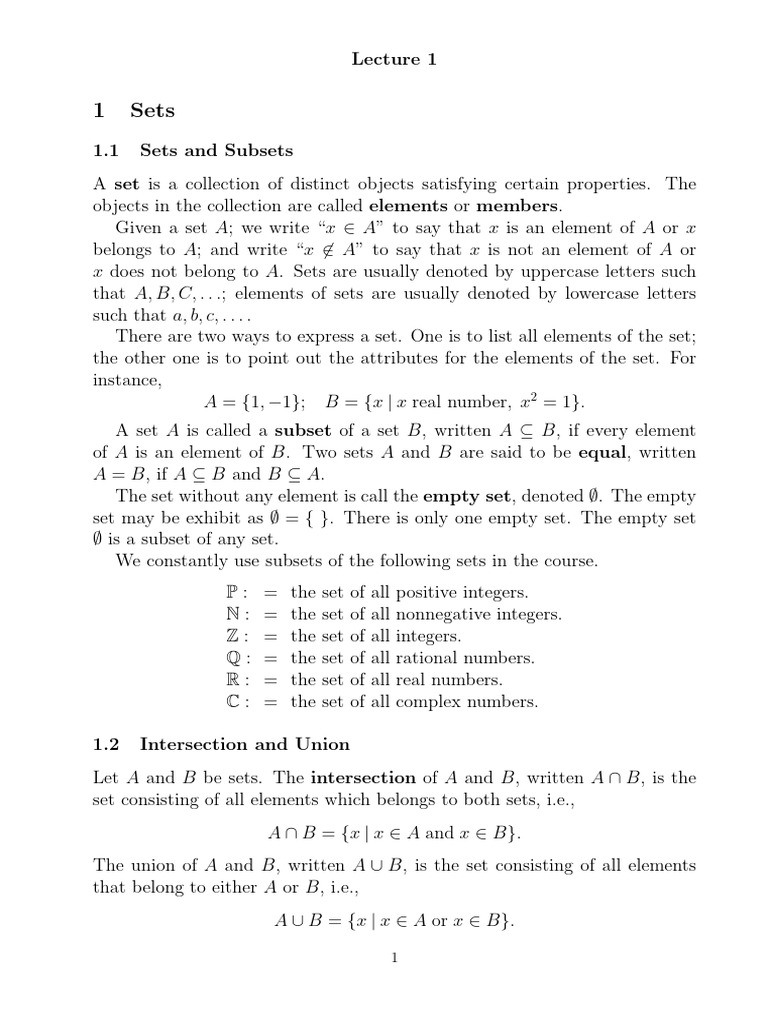 NumberTheory (HKUST) Lecture1 5 | PDF | Set (Mathematics) | Empty Set