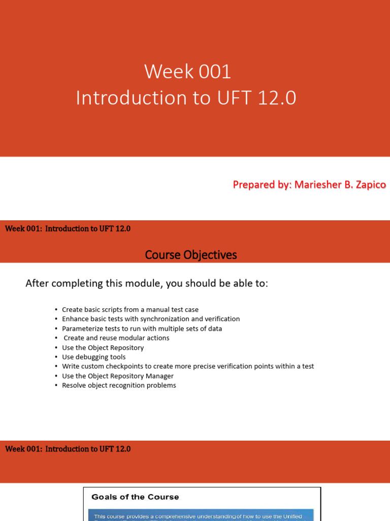 Chapter 1-Intro To UFT 12.0 | PDF