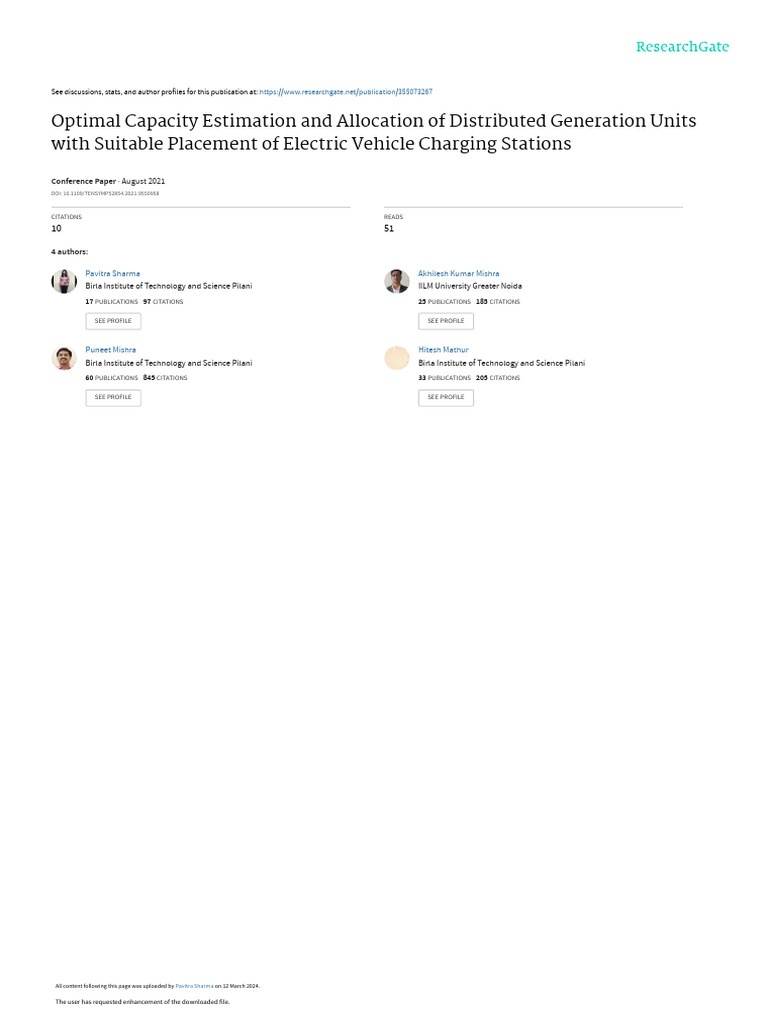 Optimal Capacity Estimation and Allocation of Distributed Generation ...