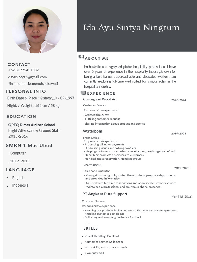 CV. I.A SINTYA N New | PDF