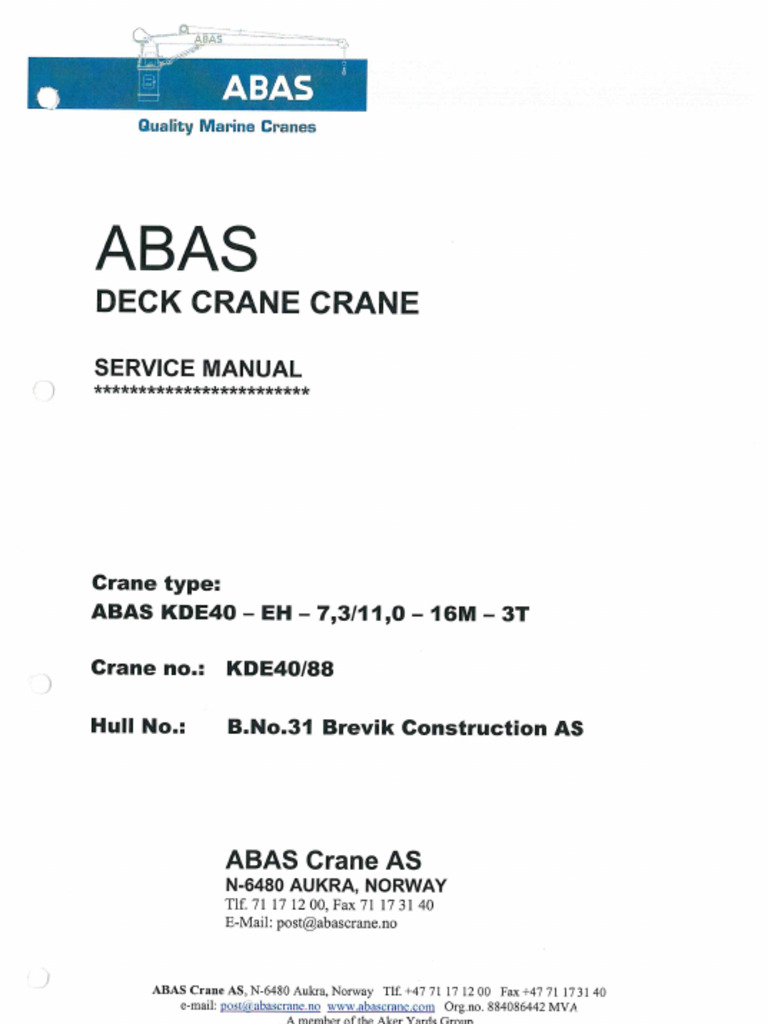 ABAS Deck Crane 3T | PDF