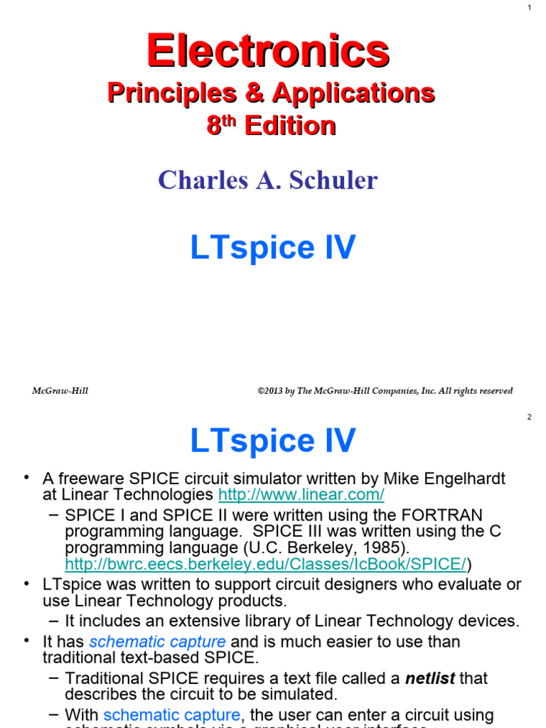 LTspice | PDF | Spice | Electrical Network